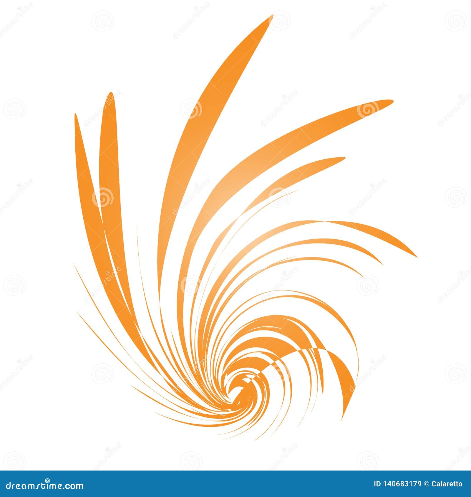 Orange swirl vector stock vector. Illustration of orange - 140683179