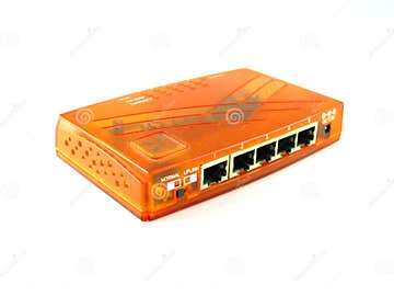 Orange switch stock image. Image of home, network, connection - 136253