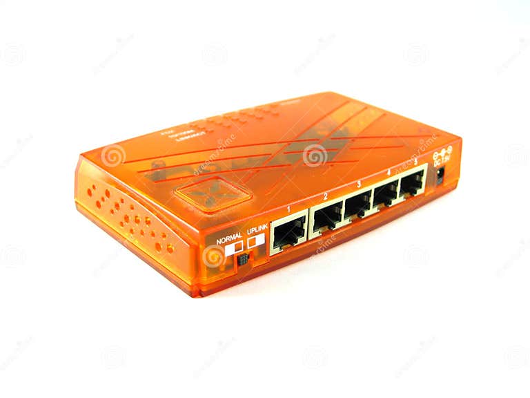 Orange switch stock image. Image of home, network, connection - 136253