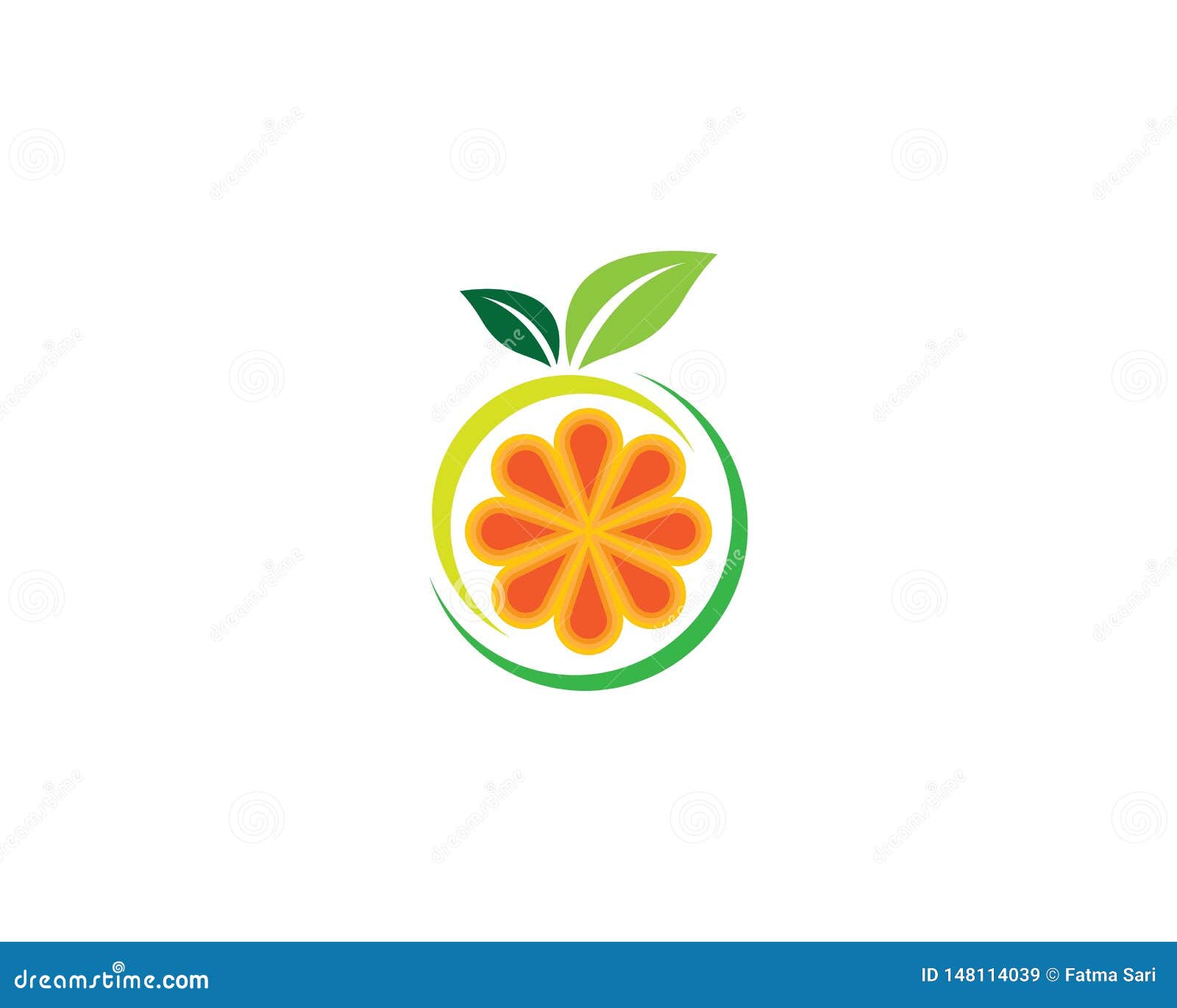 Orange symbol illustration stock vector. Illustration of design - 148114039