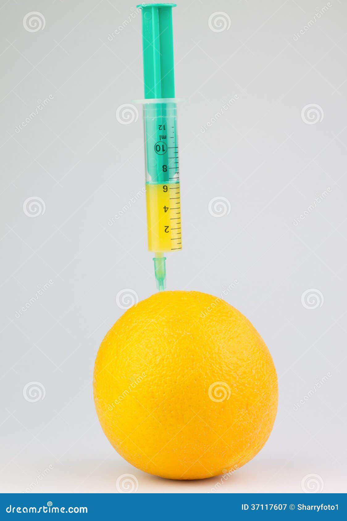 Orange with syringe stock image. Image of caught, doctor - 37117607