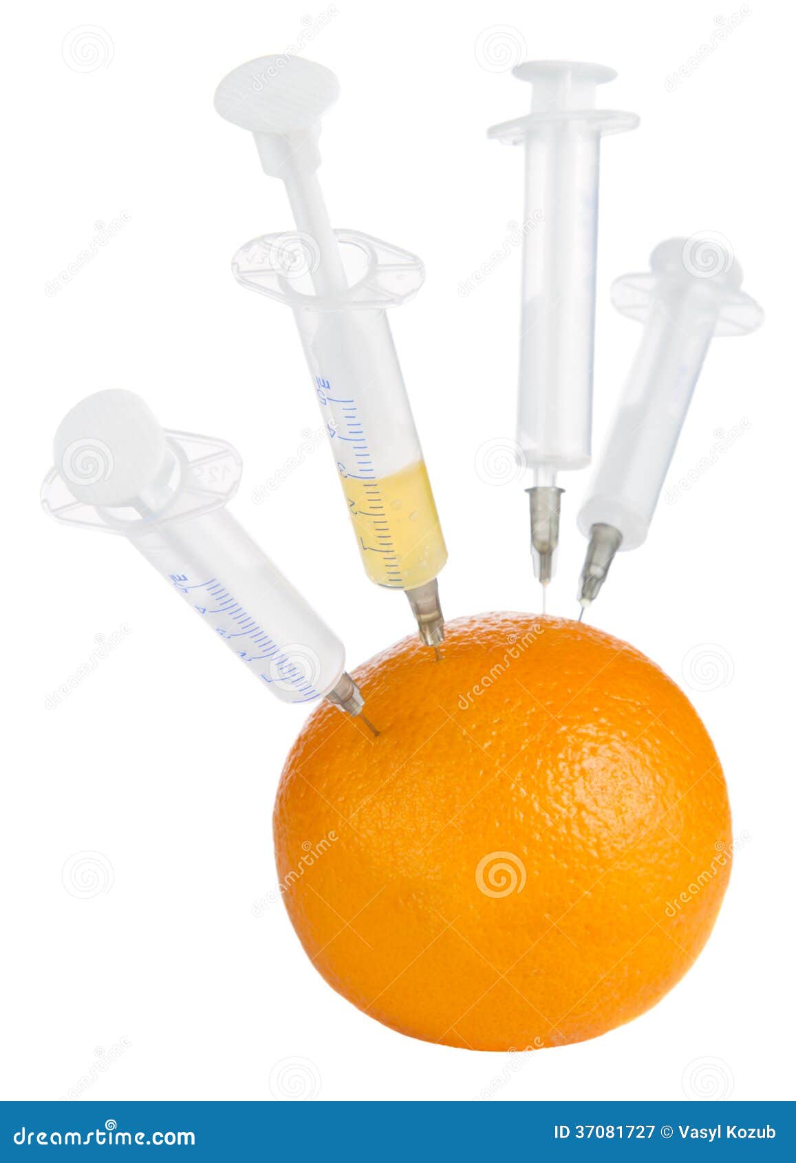 Orange with syringe stock image. Image of liquid, citrus - 37081727