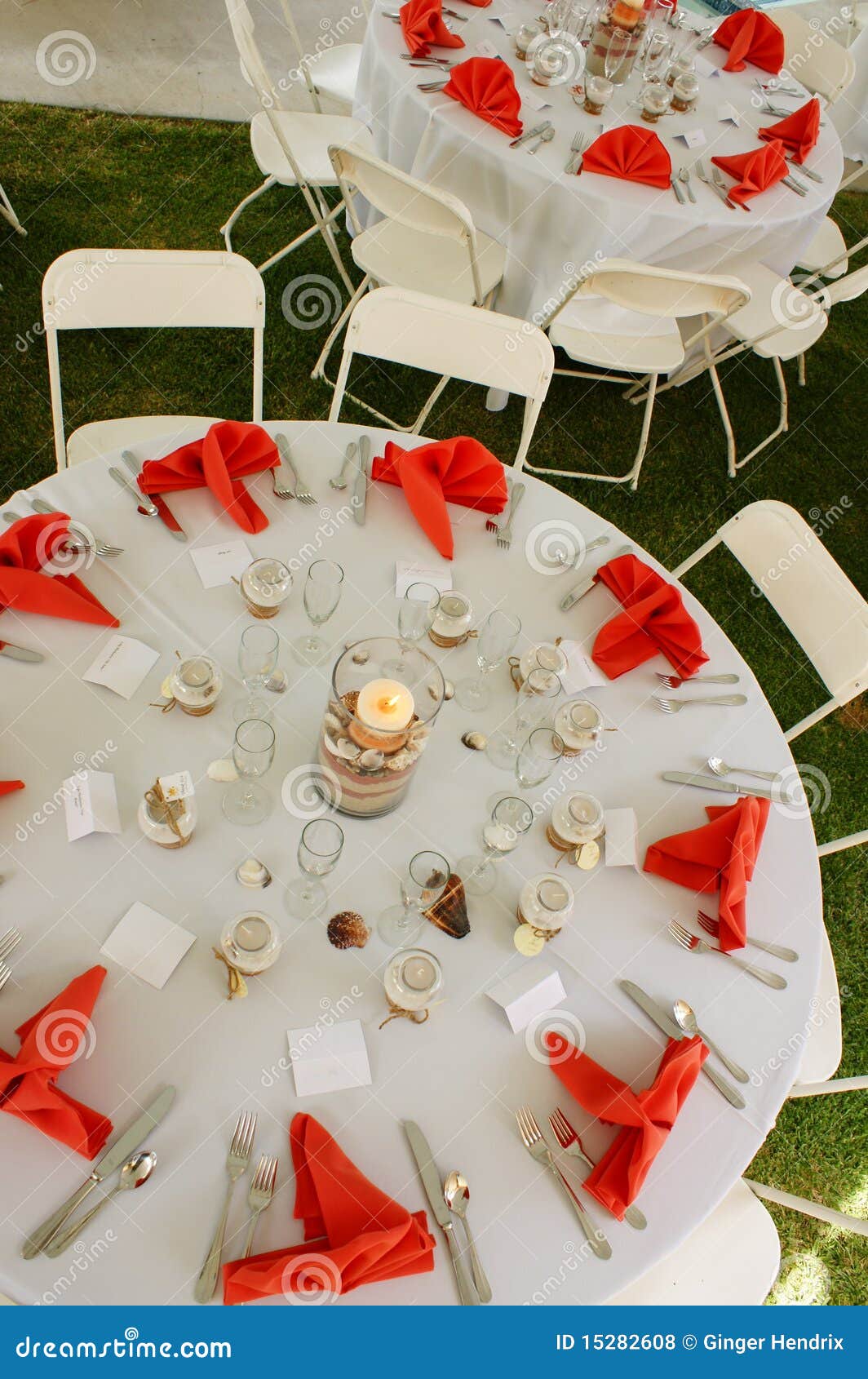 Orange table setting stock photo. Image of party, table - 15282608