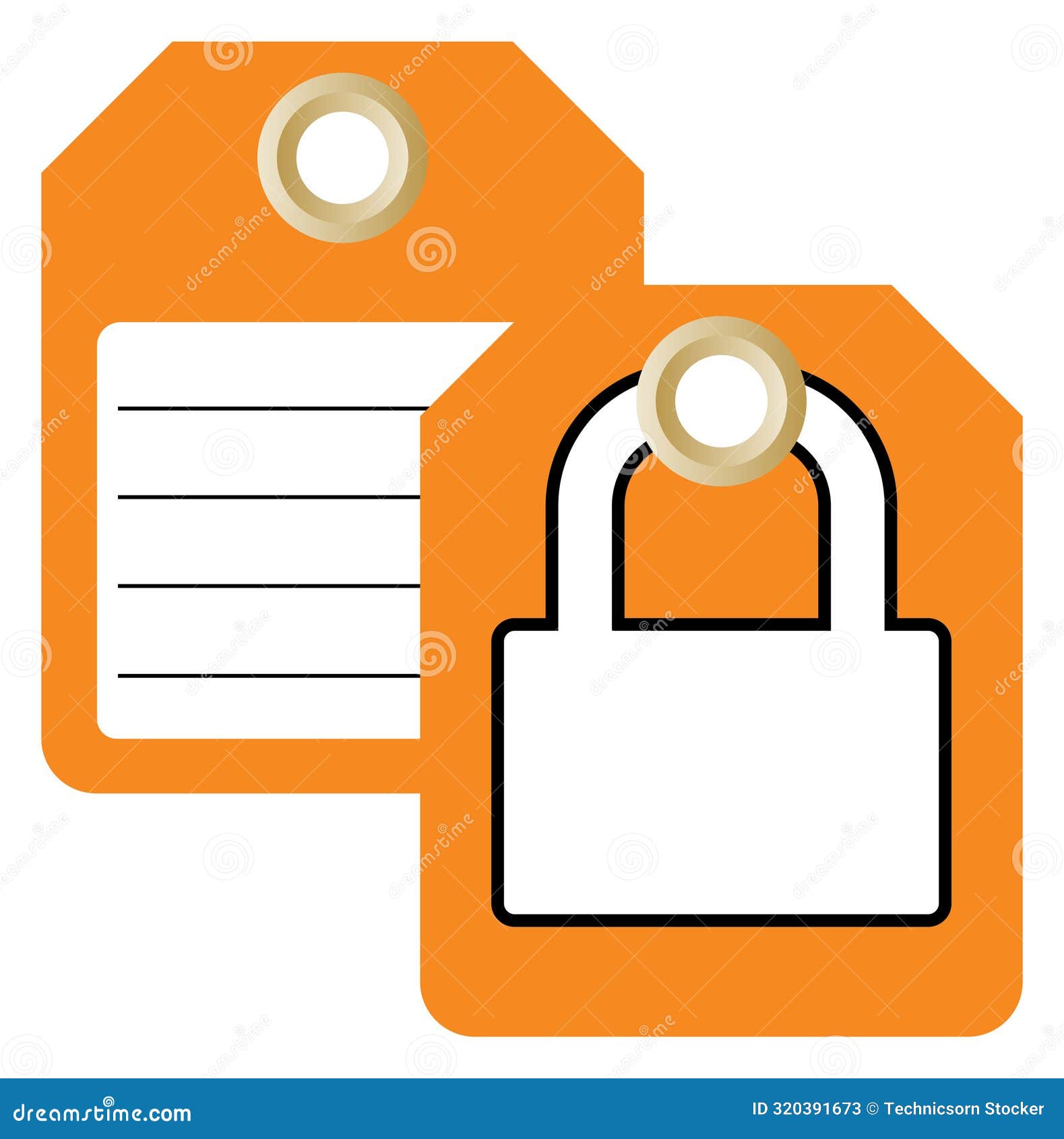 Orange Tag Label Symbol Sign,Vector Illustration, Isolate on White ...