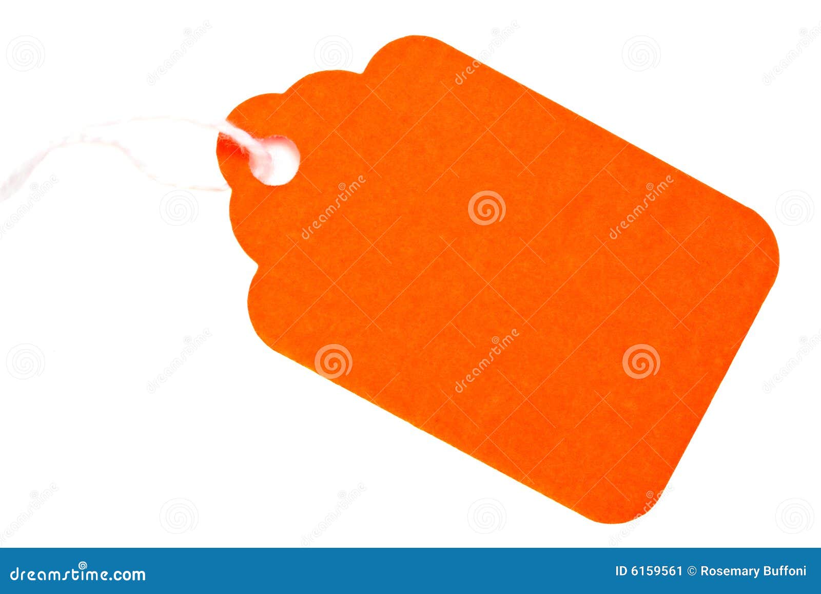 Orange Tag on White stock image. Image of close, shopping - 6159561