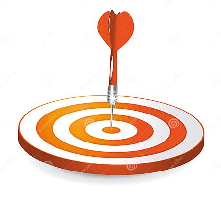 Orange target stock vector. Illustration of arrow, competition - 8884314