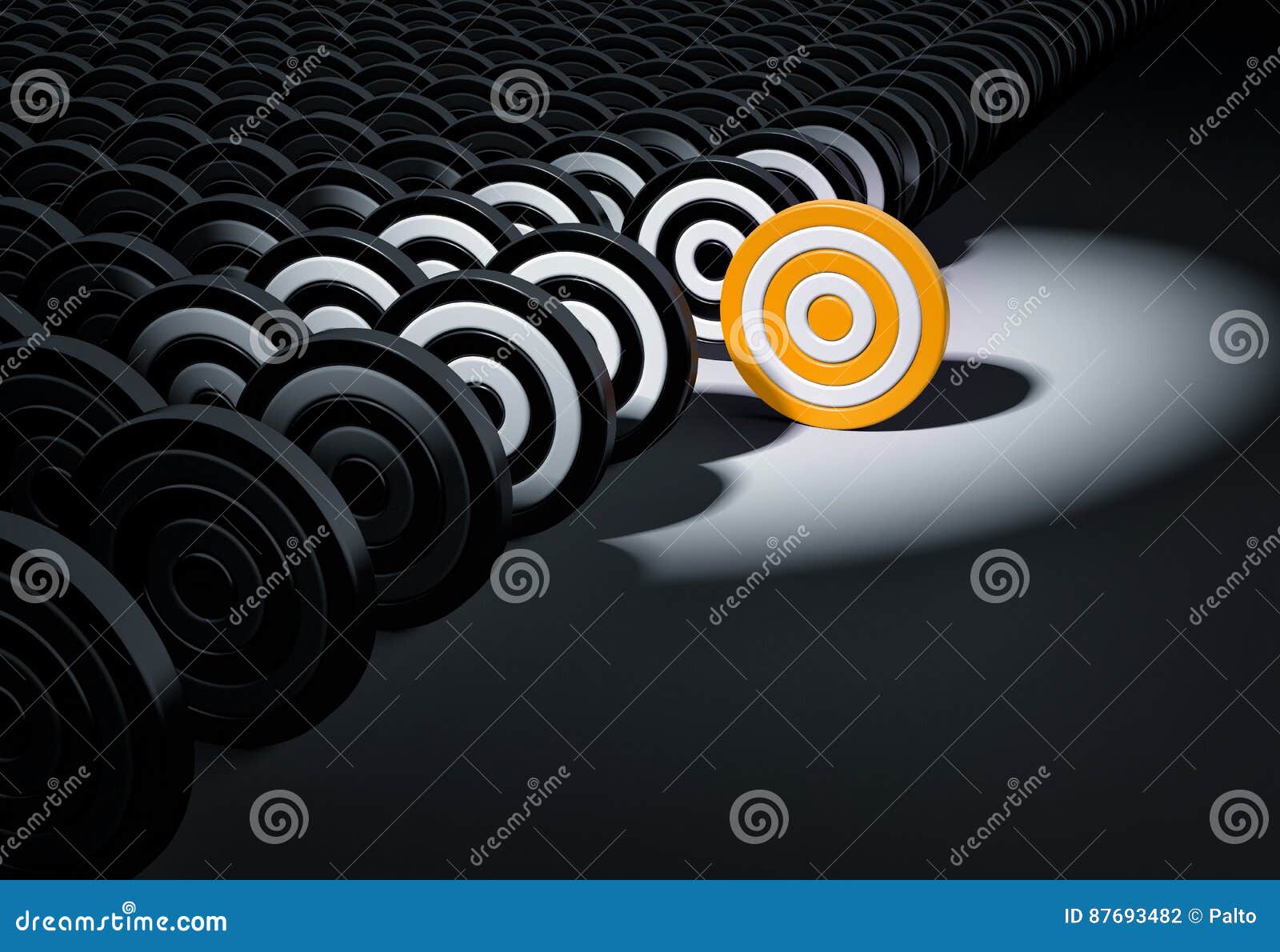 Orange Target Different from the Crowd Stock Illustration ...