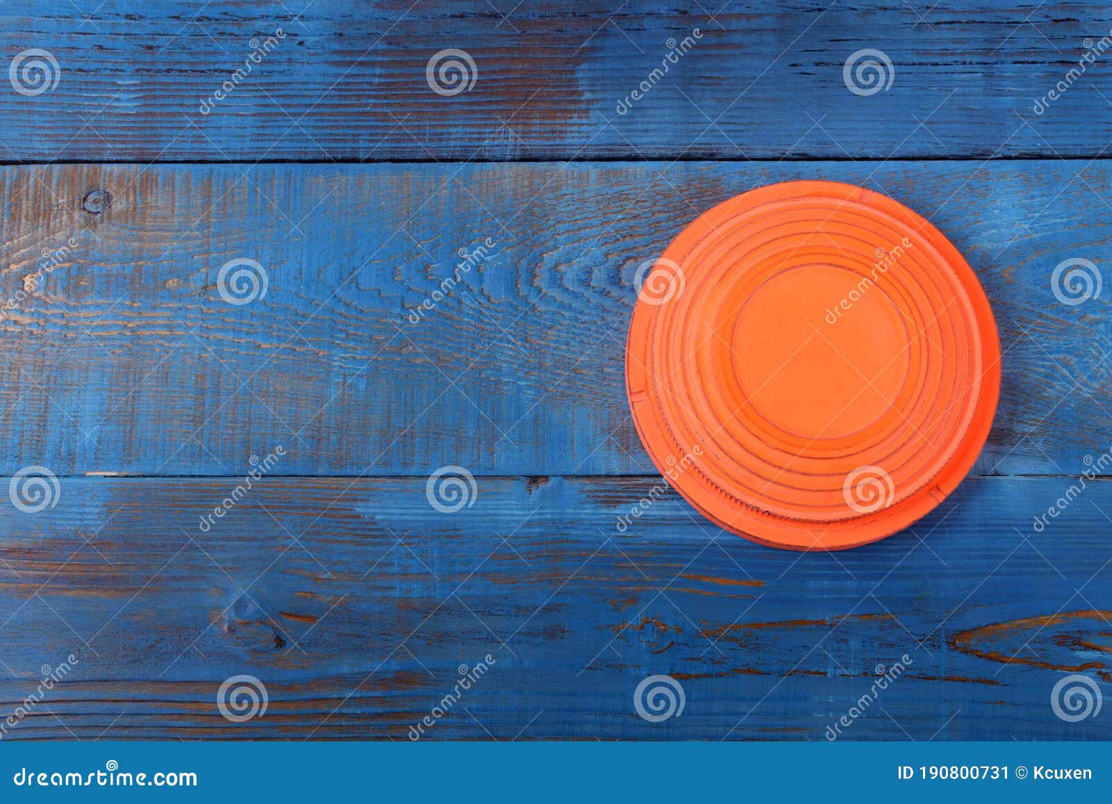 Orange Target Plate Against the Blue Background Stock Image - Image of ...
