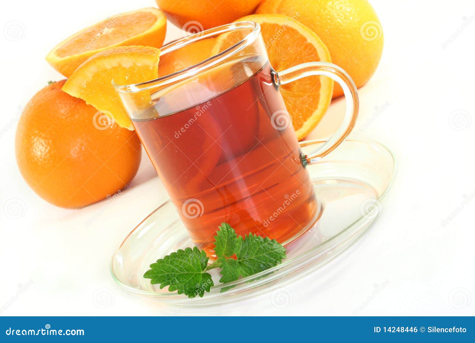 Orange tea stock photo. Image of plant, fruits, glass - 14248446