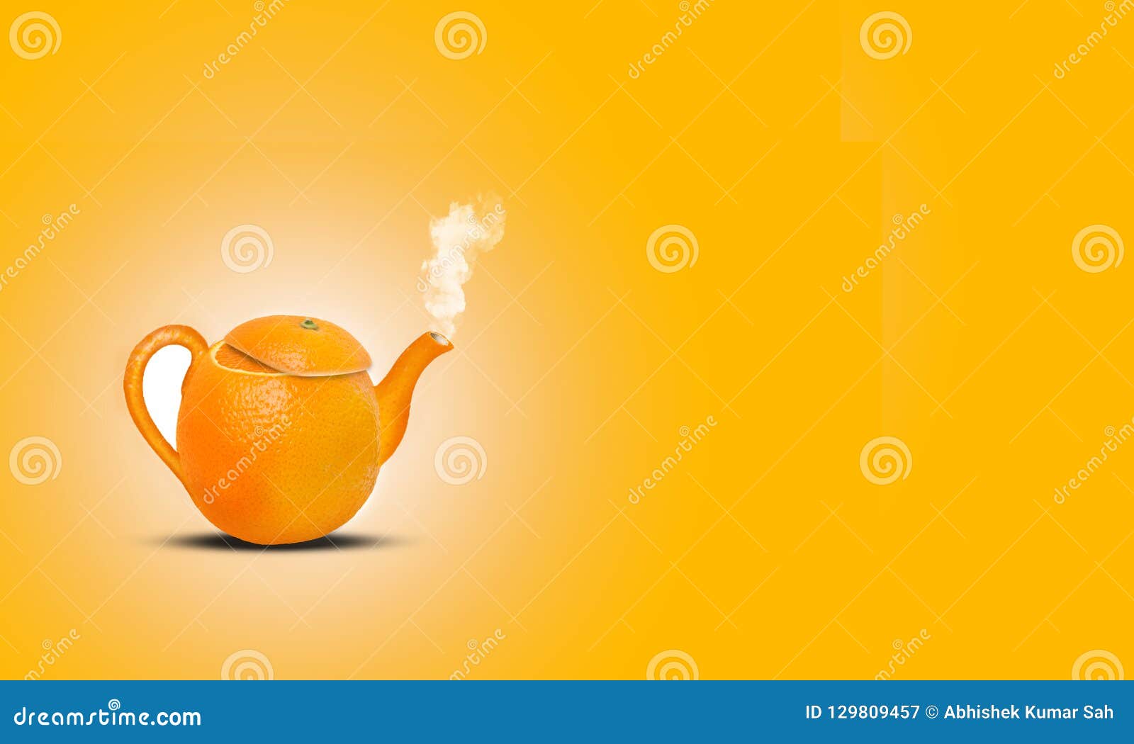 Orange tea cup stock illustration. Illustration of orange - 129809457