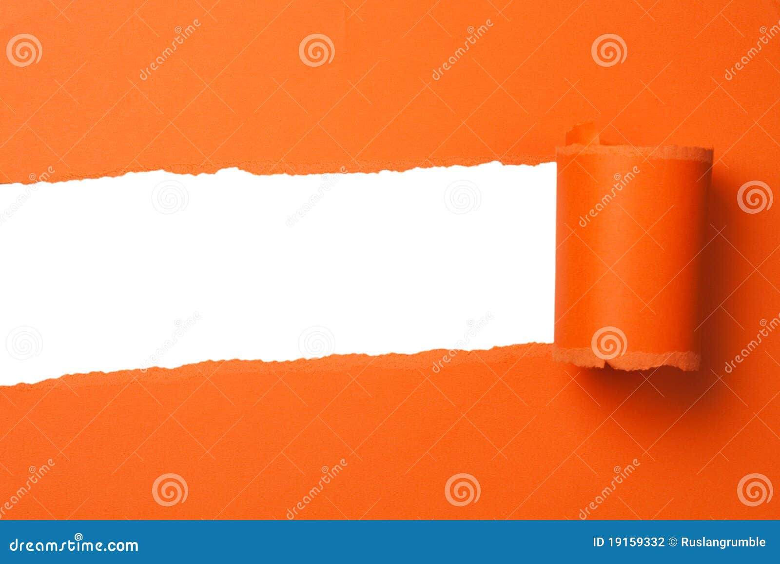 Orange teared paper stock photo. Image of blank, design - 19159332