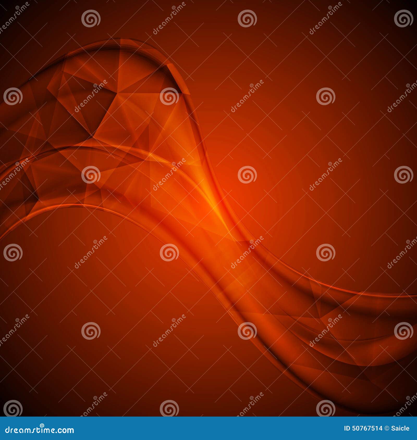 Orange Tech Wavy Background Stock Vector - Illustration of background ...