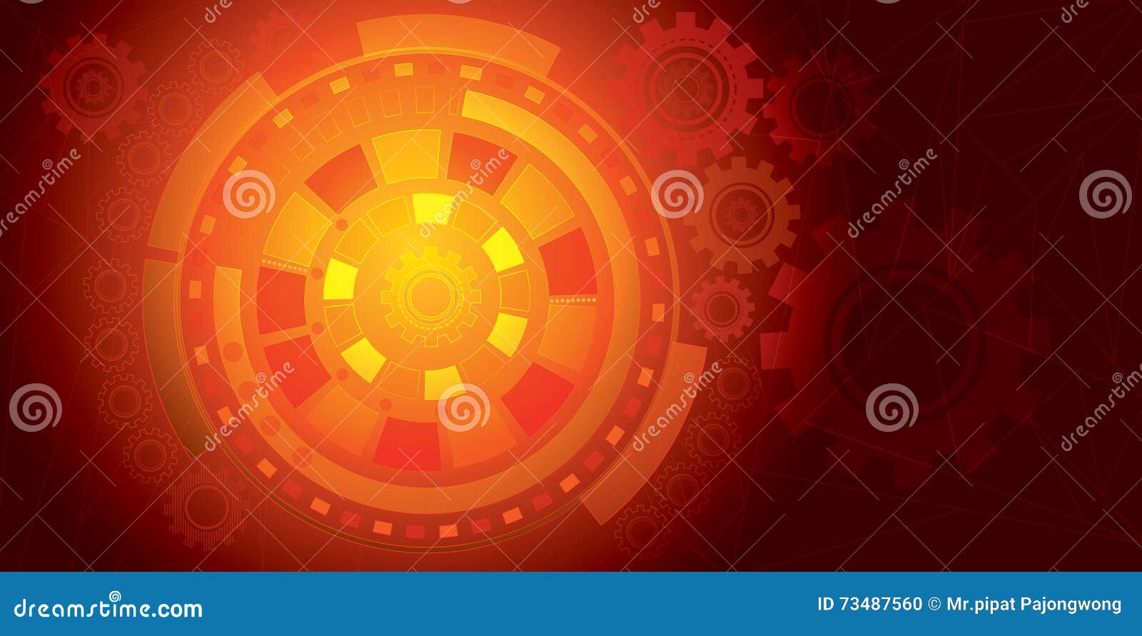 Orange Technology Background Stock Illustration - Illustration of ...