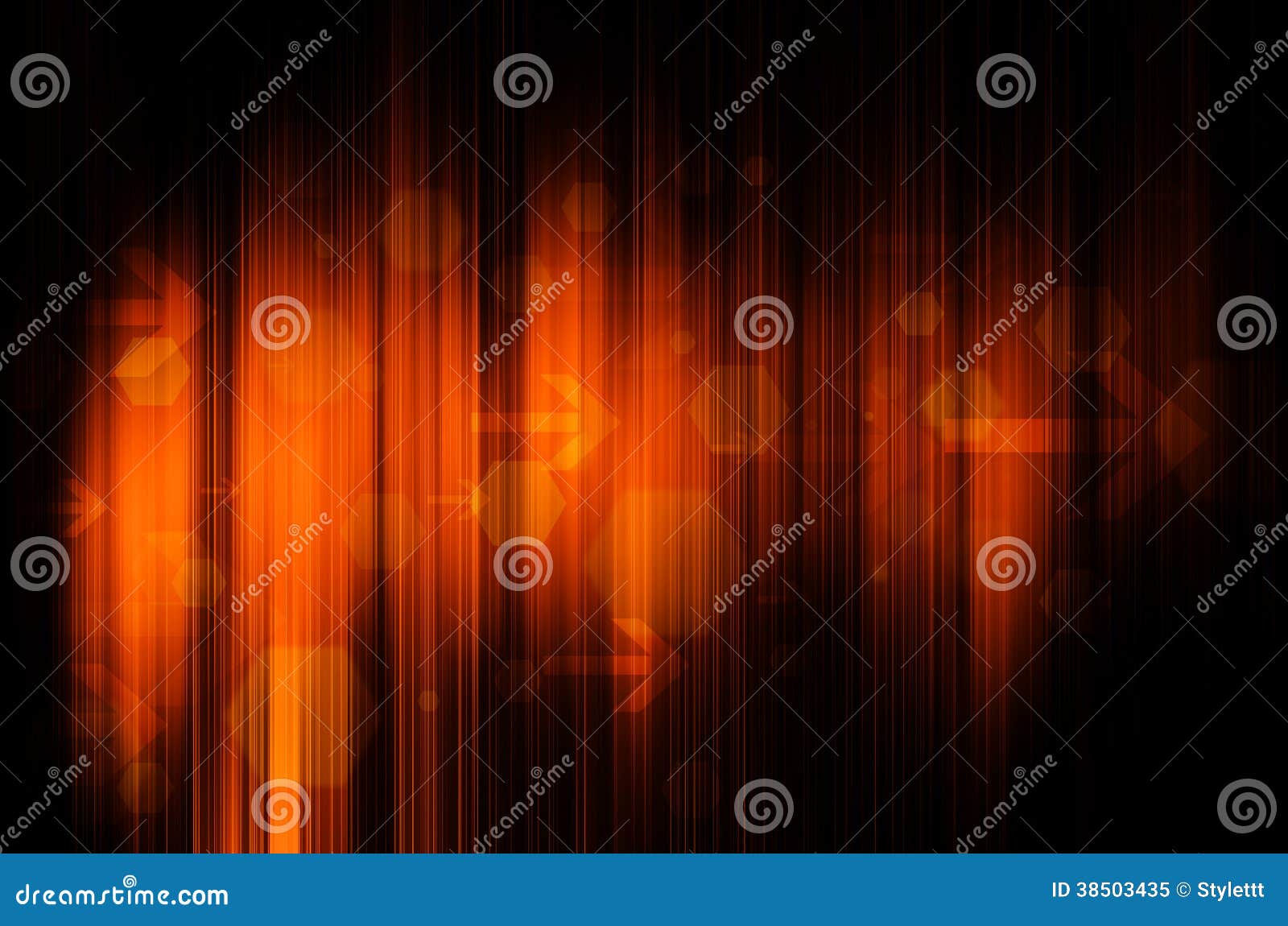 Orange Technology in Black Background Stock Illustration - Illustration ...