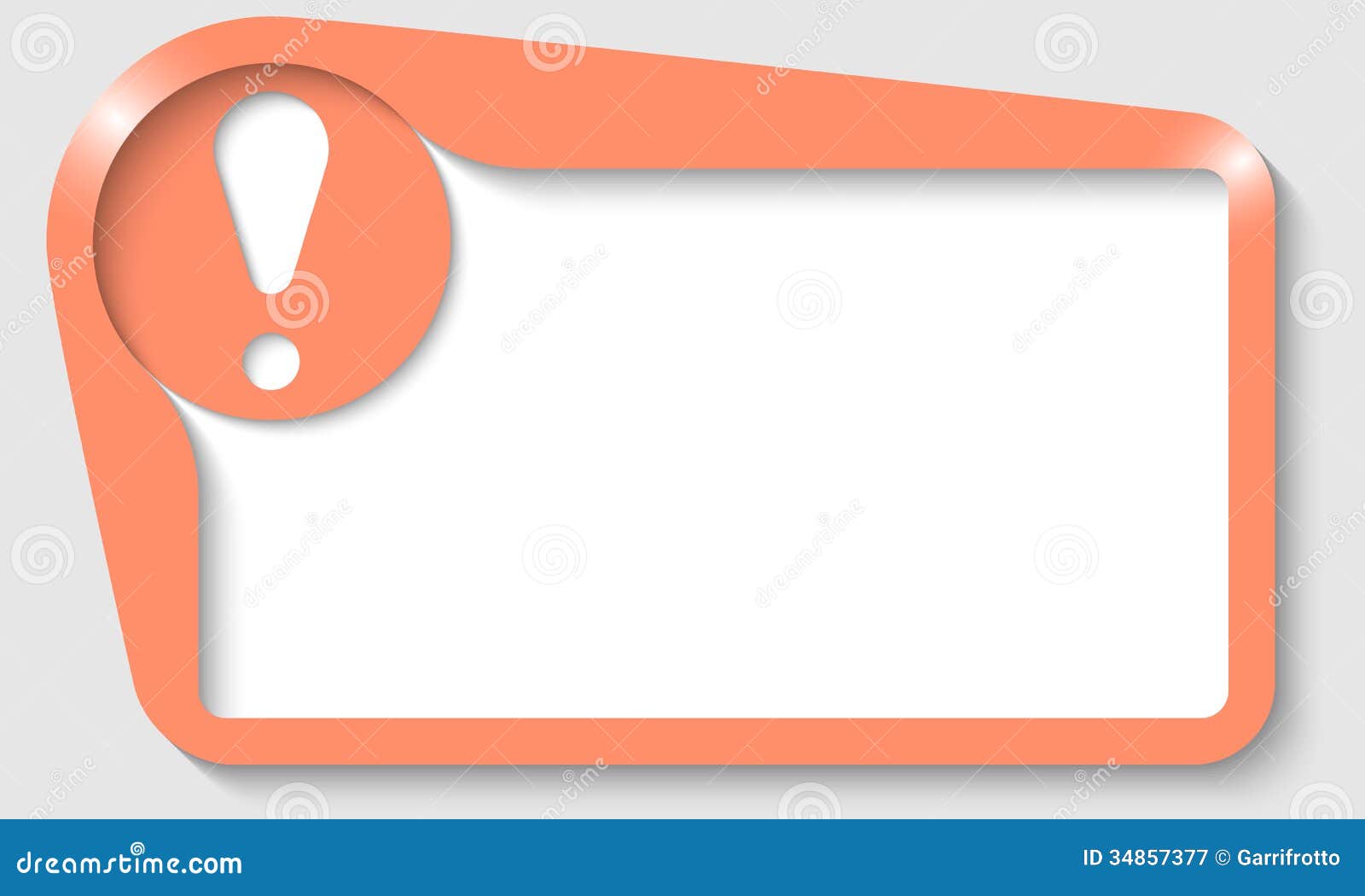 Orange text box stock vector. Illustration of message - 34857377