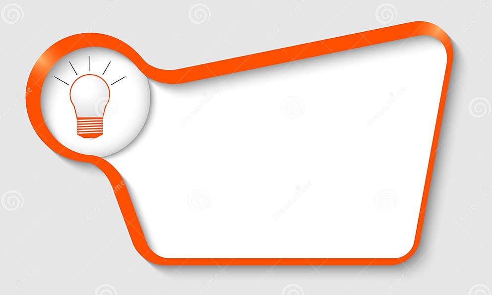 Orange text box stock vector. Illustration of border - 64514094