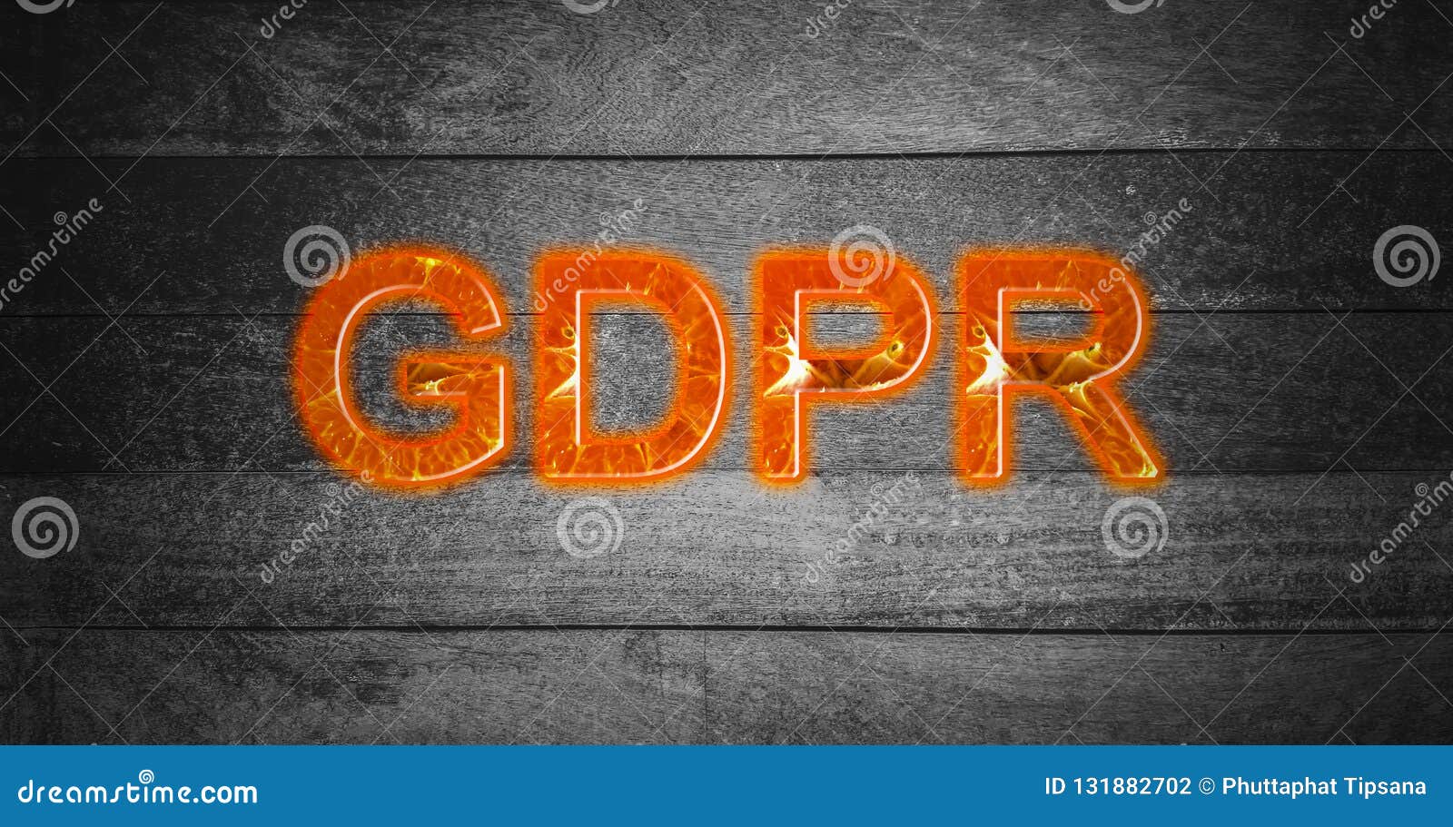Orange Text, GDPR General Data Protection Regulation on the Su Stock ...