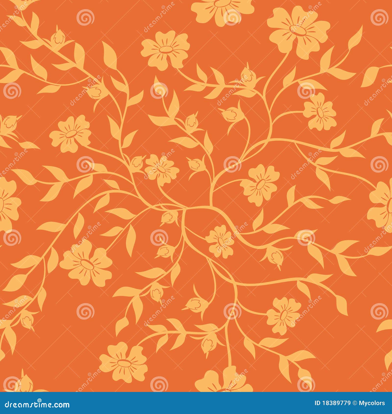 Orange Texture with Plants - Vector Stock Vector - Illustration of leaf ...