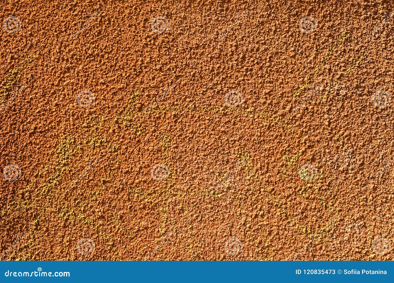 Texture Wall with Orange Plaster Stock Image - Image of color, rust ...