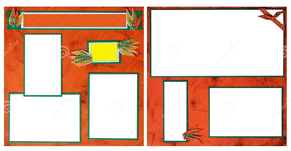 Orange Themed Digital Scrapbook Page Stock Photo - Image of digital ...