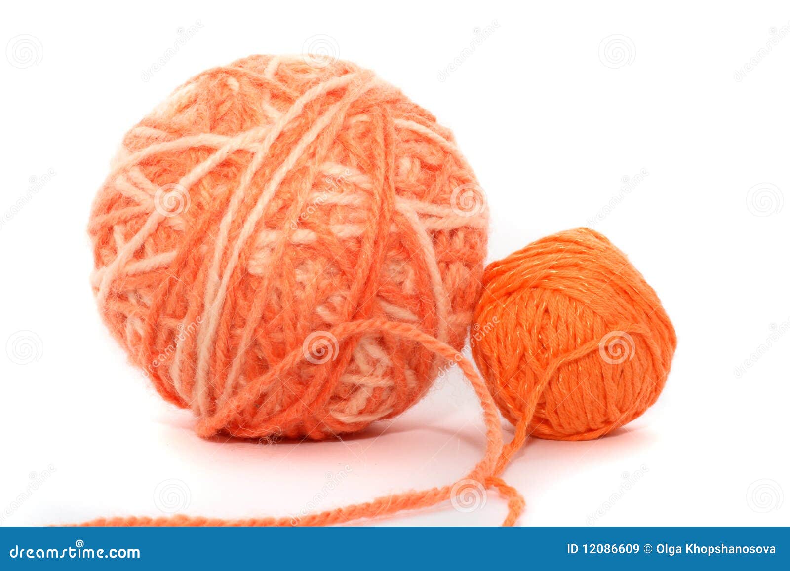 Orange threads stock image. Image of industry, wool, white - 12086609