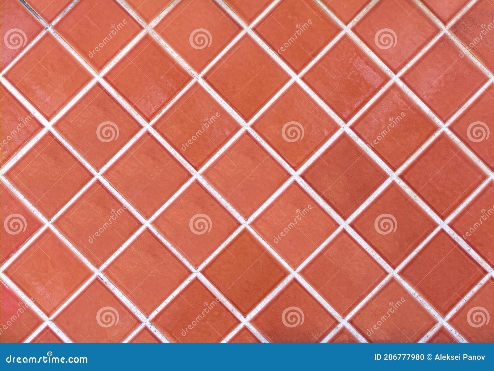 Orange Tile Floor with Geometric Line Stock Photo - Image of ...
