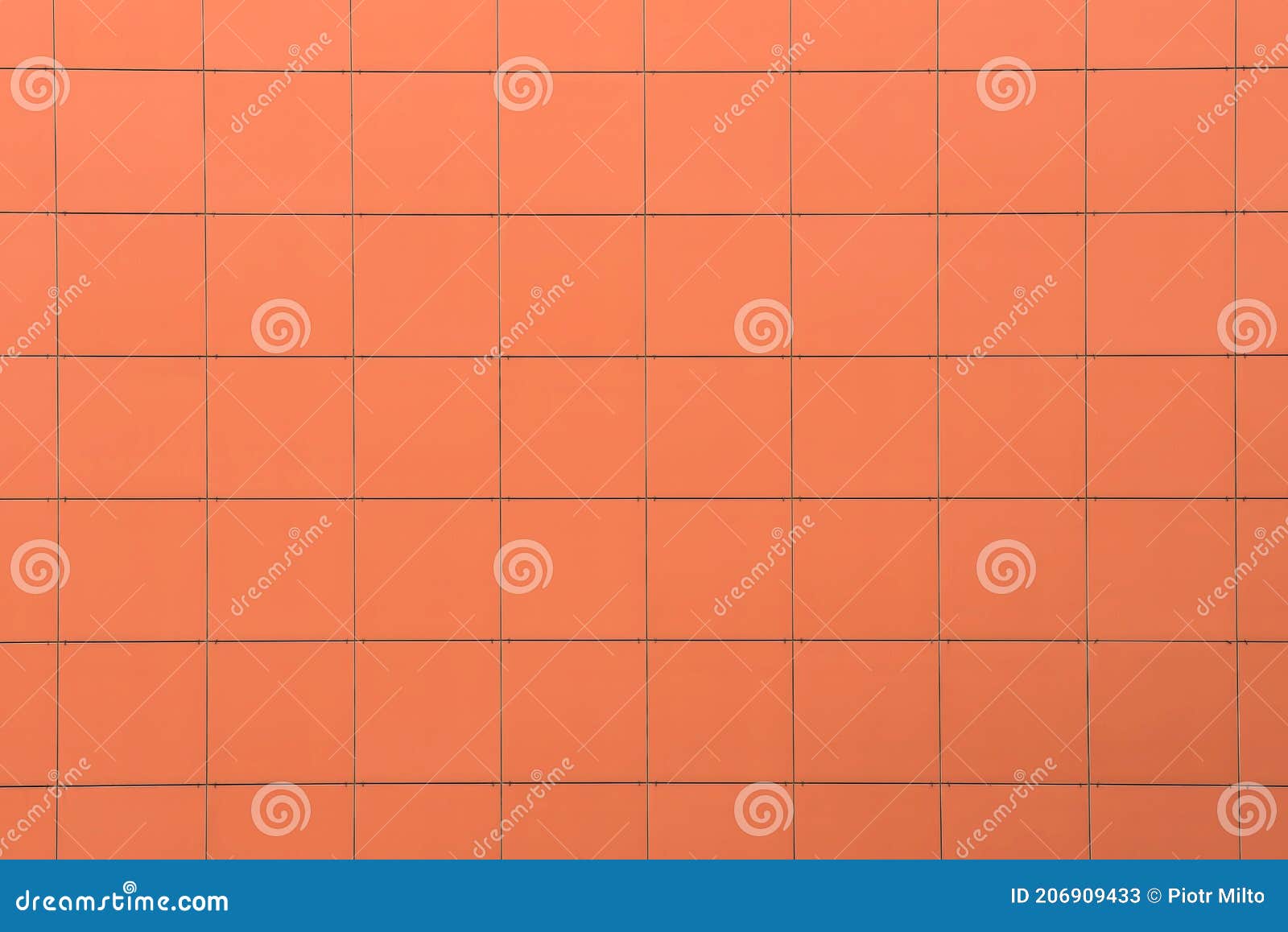 Orange Tile Wall, Building`s Facade, Background and Texture Stock Image ...