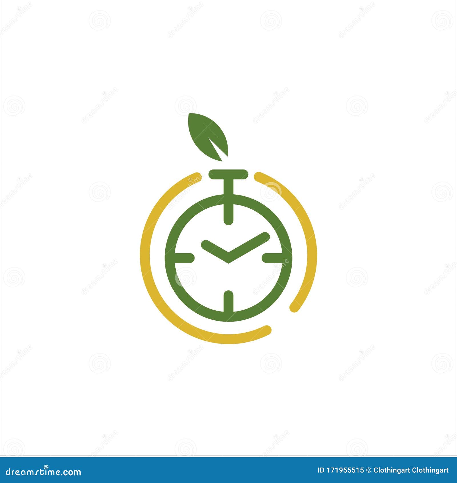 Orange and Time Vector Logo Modern Graphic Stock Vector - Illustration ...