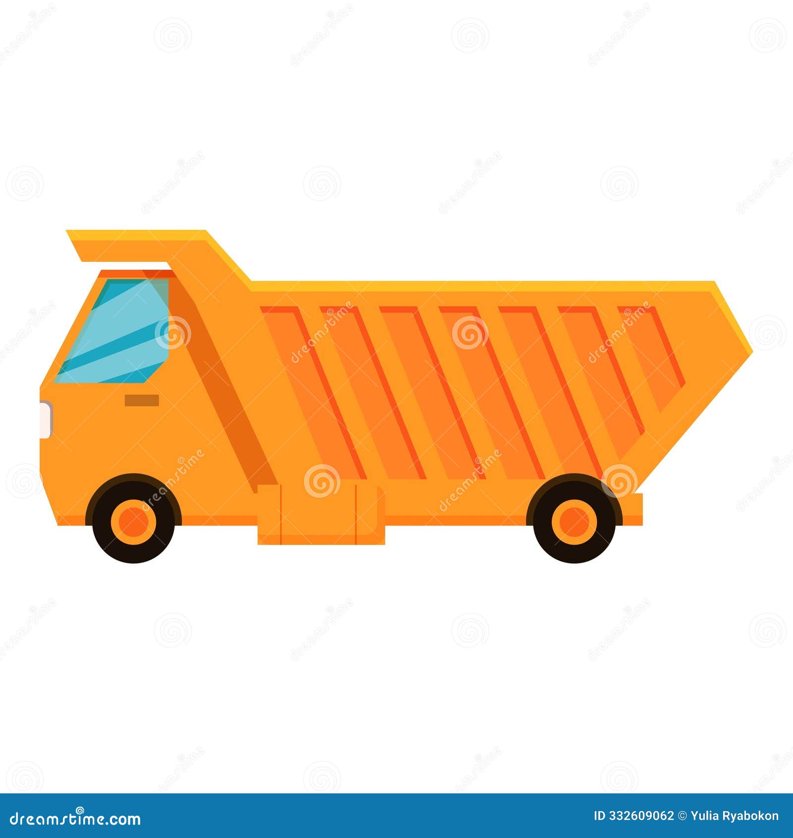 Orange Tipper Icon Cartoon Vector. Truck Unload | CartoonDealer.com ...
