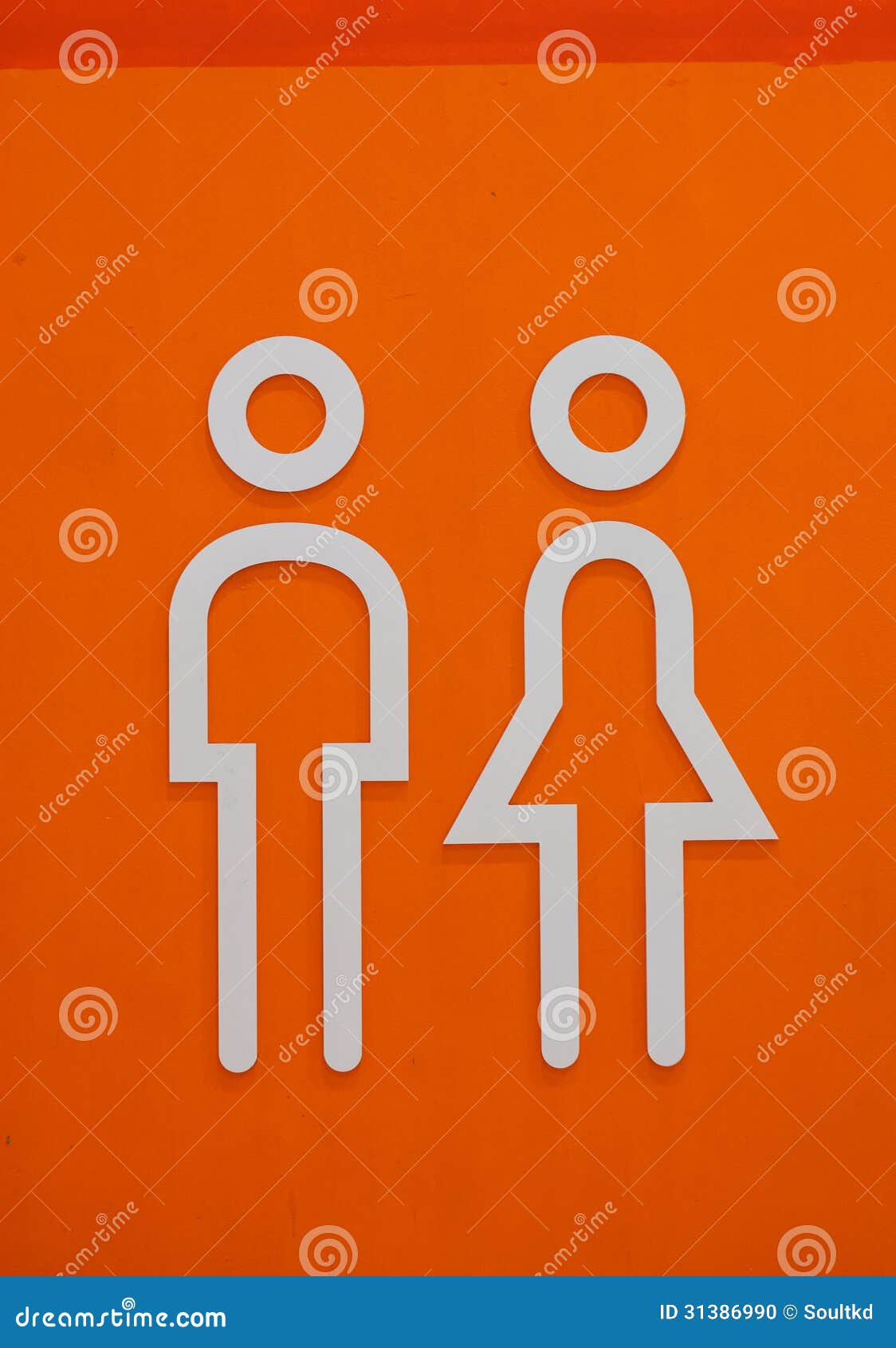 Orange toilet sign stock photo. Image of element, gender - 31386990