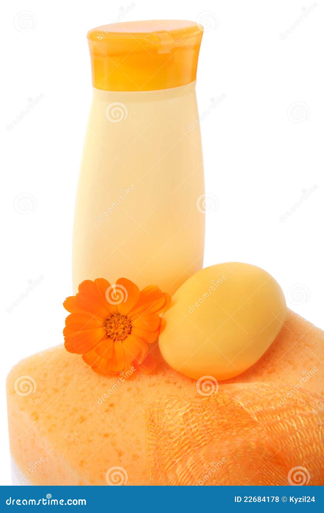 Orange toiletries stock photo. Image of background, hygiene - 22684178