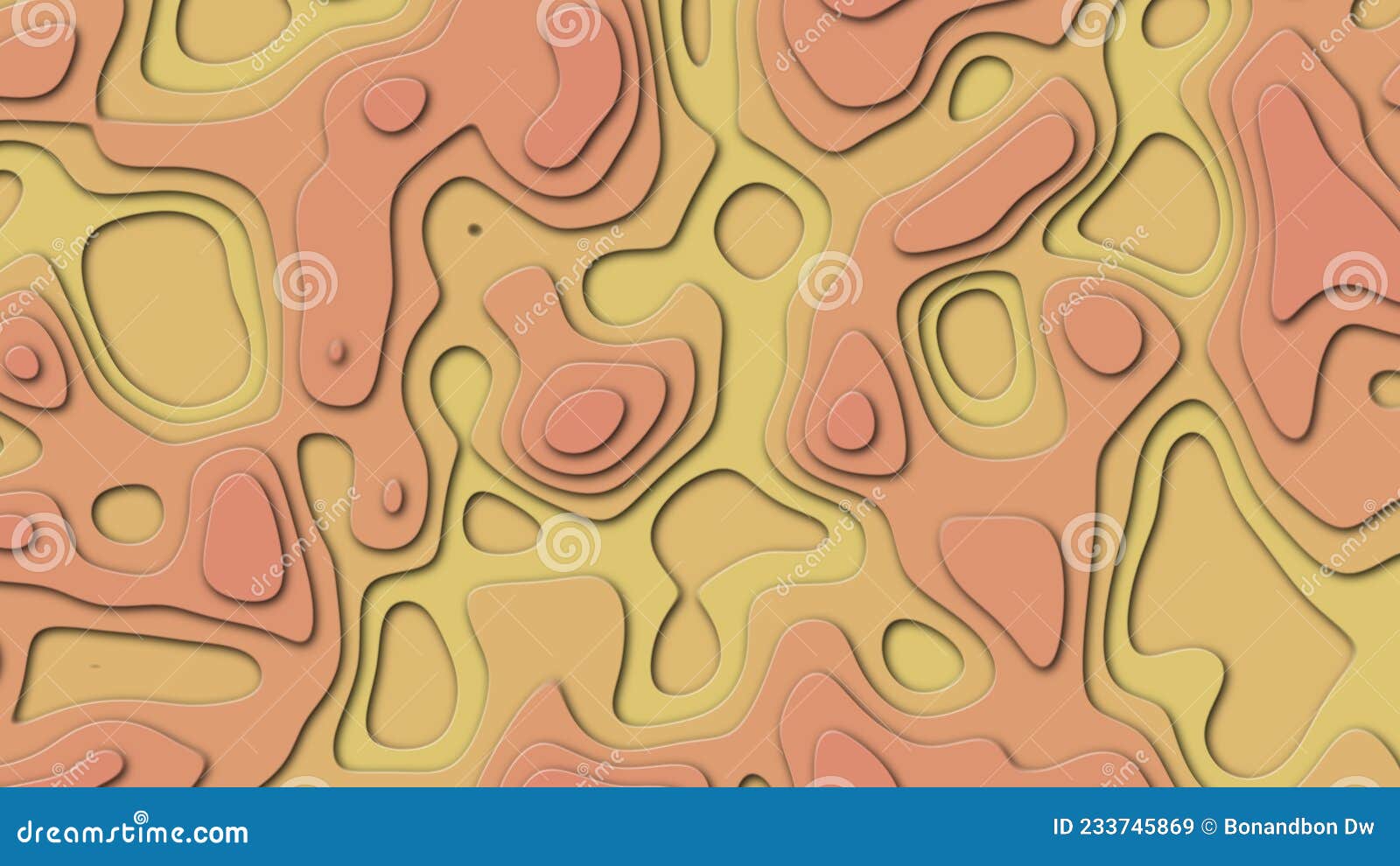Orange Tone Background on Theme Geodesy or Topography. Abstract ...