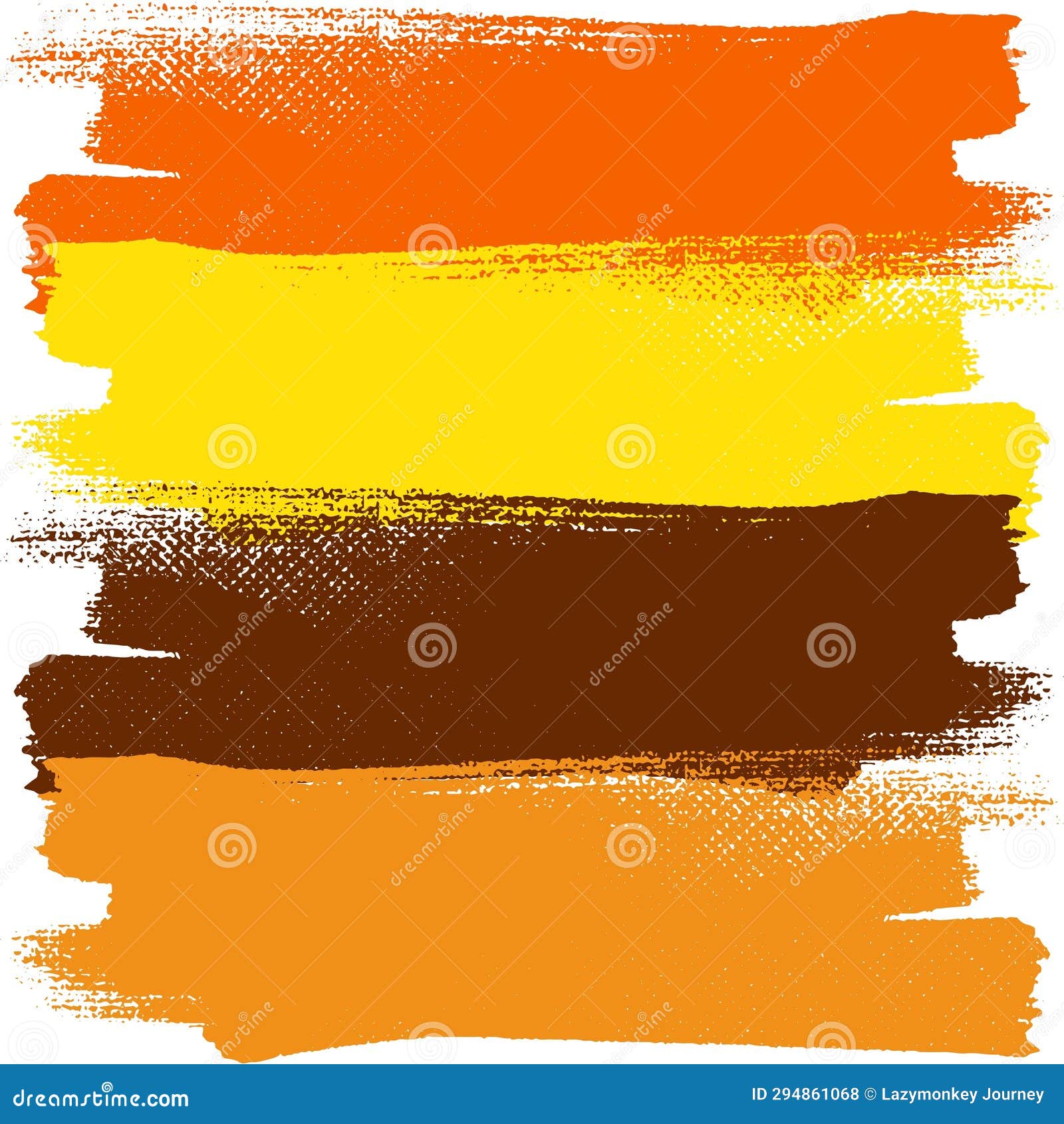 Orange Tone Paint Brush Stroke Stock Illustration - Illustration of ...
