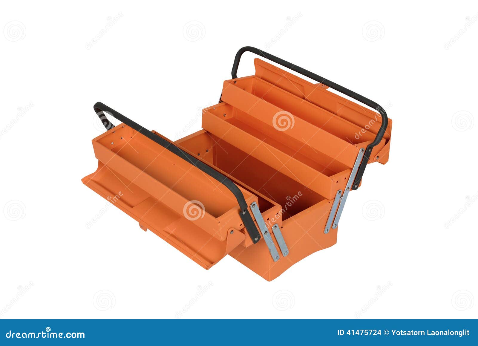 Orange tool box stock photo. Image of labor, copy, steel - 41475724