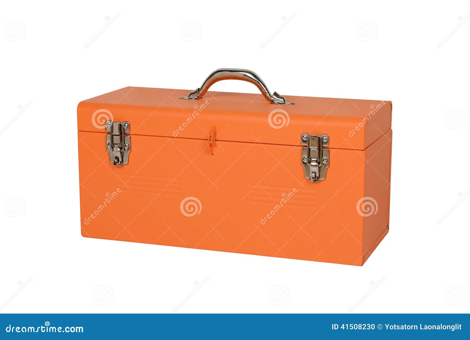 Orange tool box stock photo. Image of metal, latch, equipment - 41508230