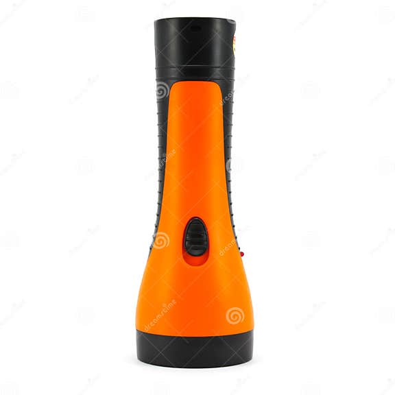 Orange torch stock image. Image of button, flashlight - 17275337