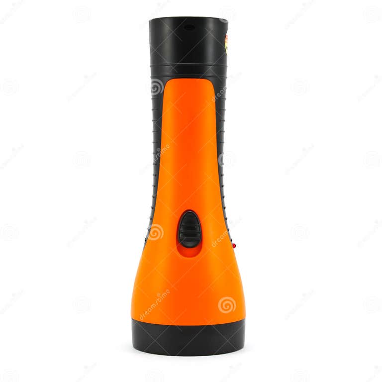 Orange torch stock image. Image of button, flashlight - 17275337