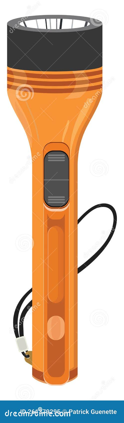 Orange torch, icon stock vector. Illustration of bright - 261379295