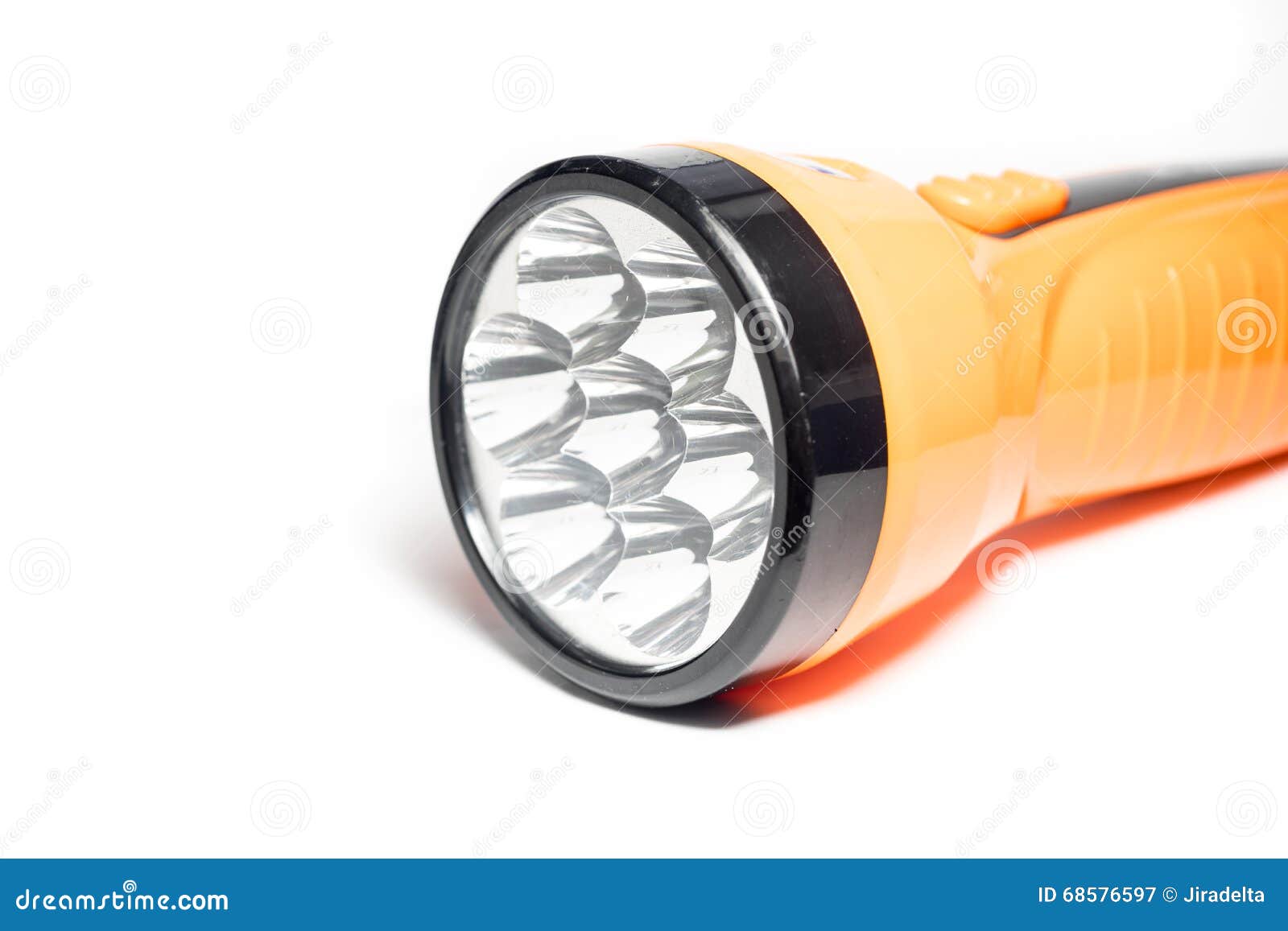 Orange Torch stock image. Image of single, lamp, flashlight - 68576597