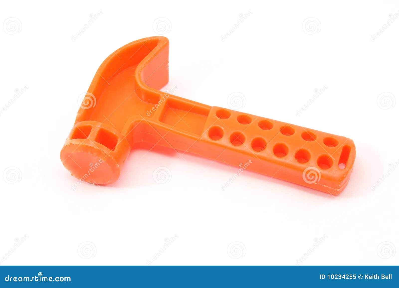 Orange toy hammer stock image. Image of isolated, tool - 10234255