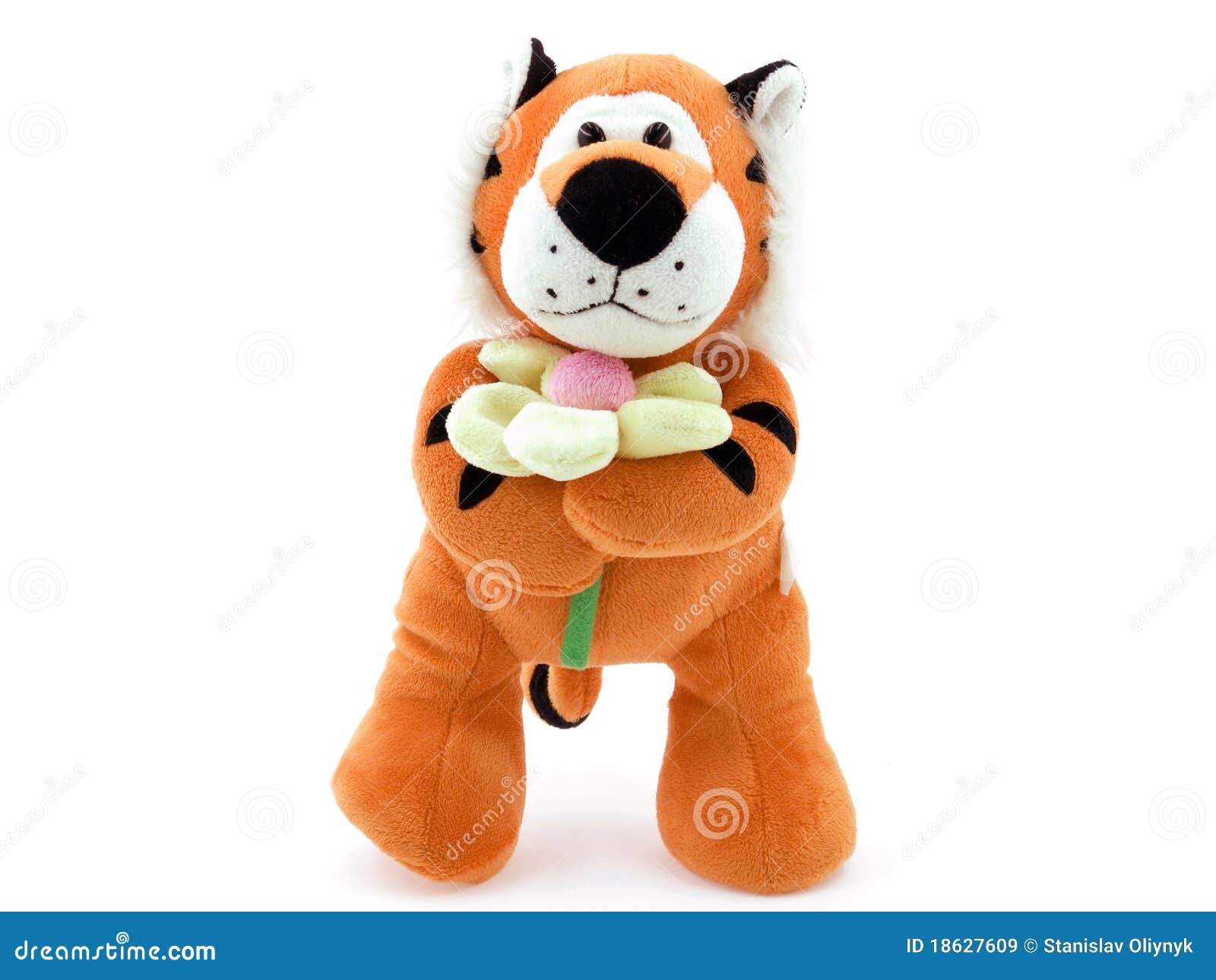 An Orange Toy Tiger stock image. Image of object, camomile - 18627609
