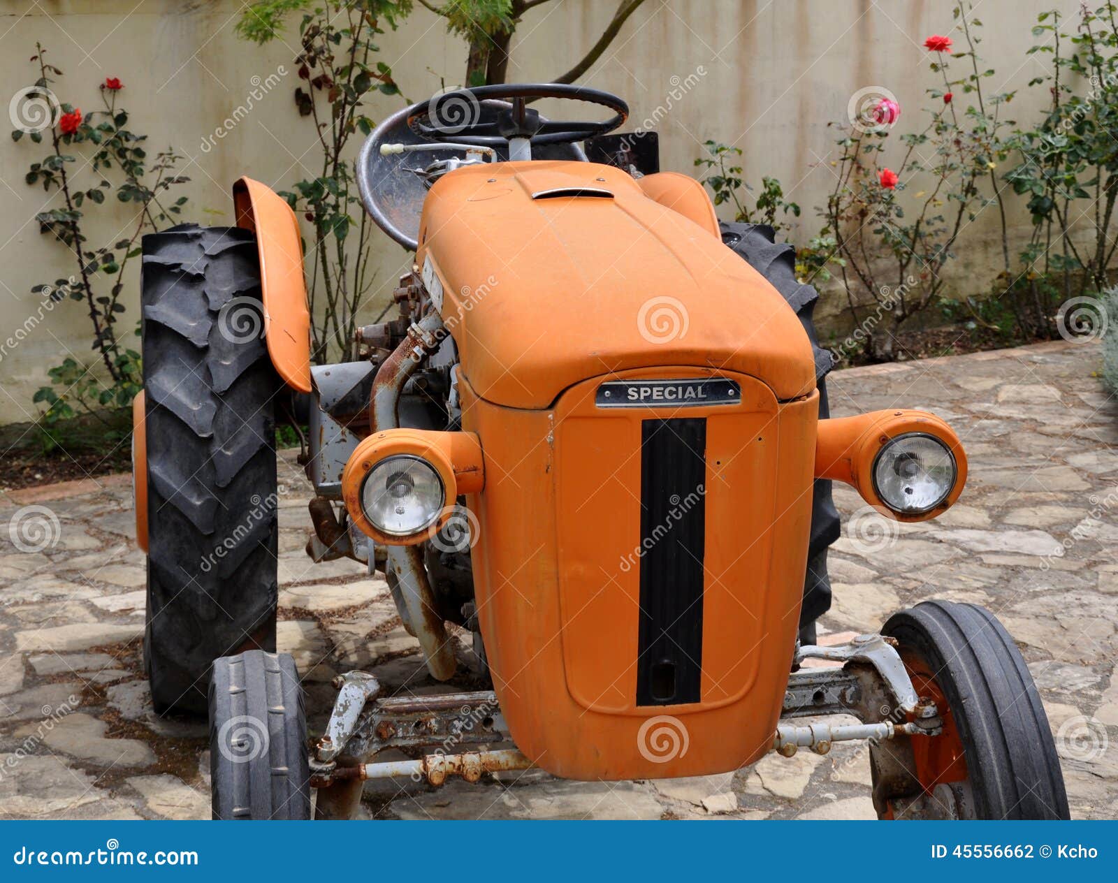 Orange tractor stock photo. Image of corroded, olding - 45556662