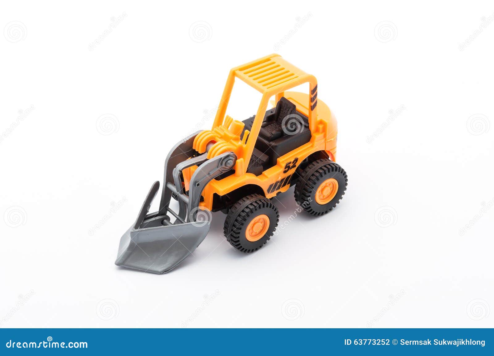 Orange tractor toy stock photo. Image of cars, children - 63773252