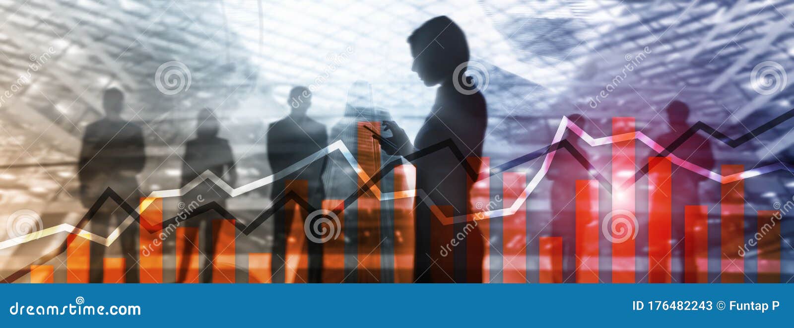 Orange Trading Charts. Stock Exchange Concept. Stock Image - Image of ...