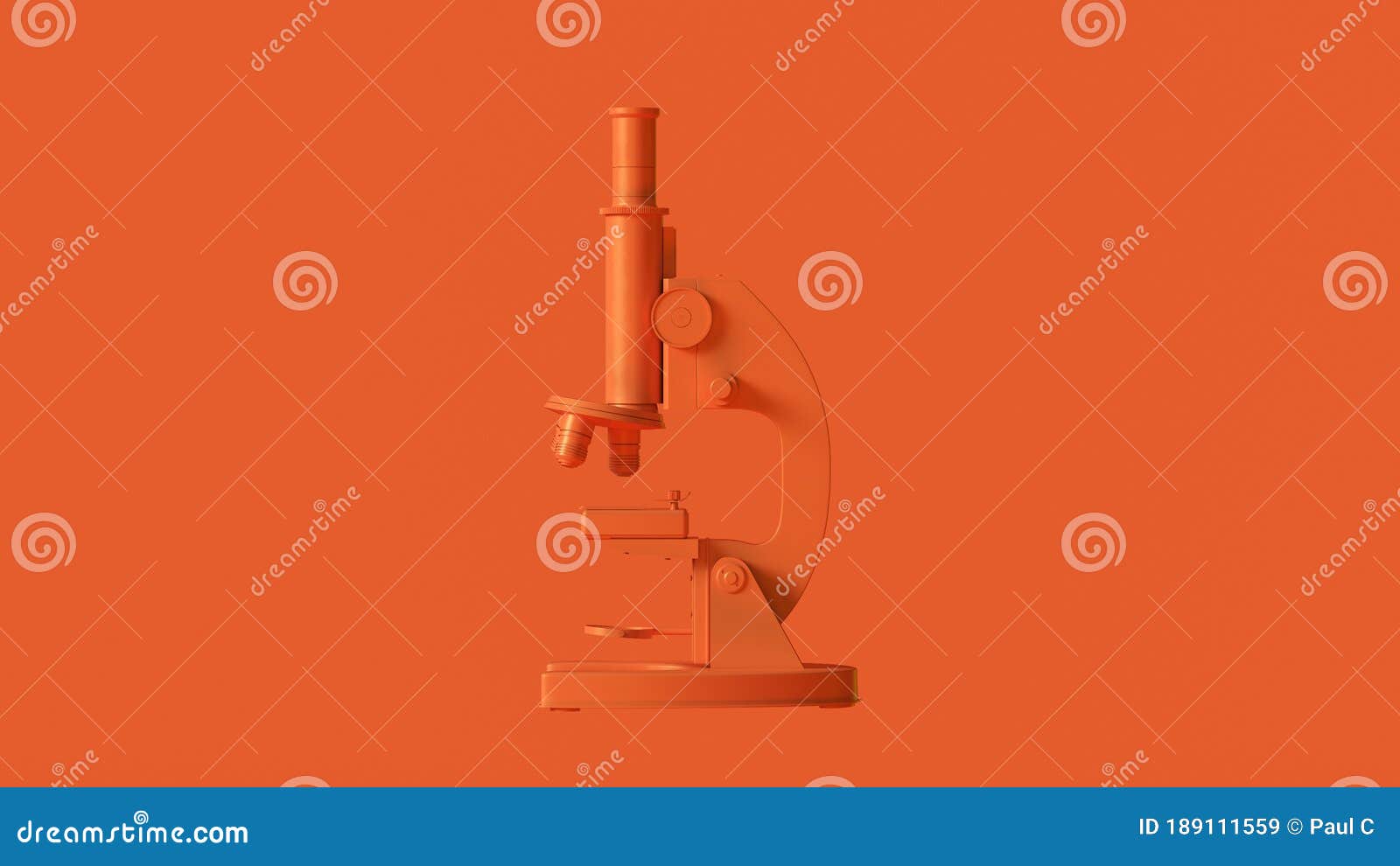 Orange Traditional Microscope Stock Illustration - Illustration of ...
