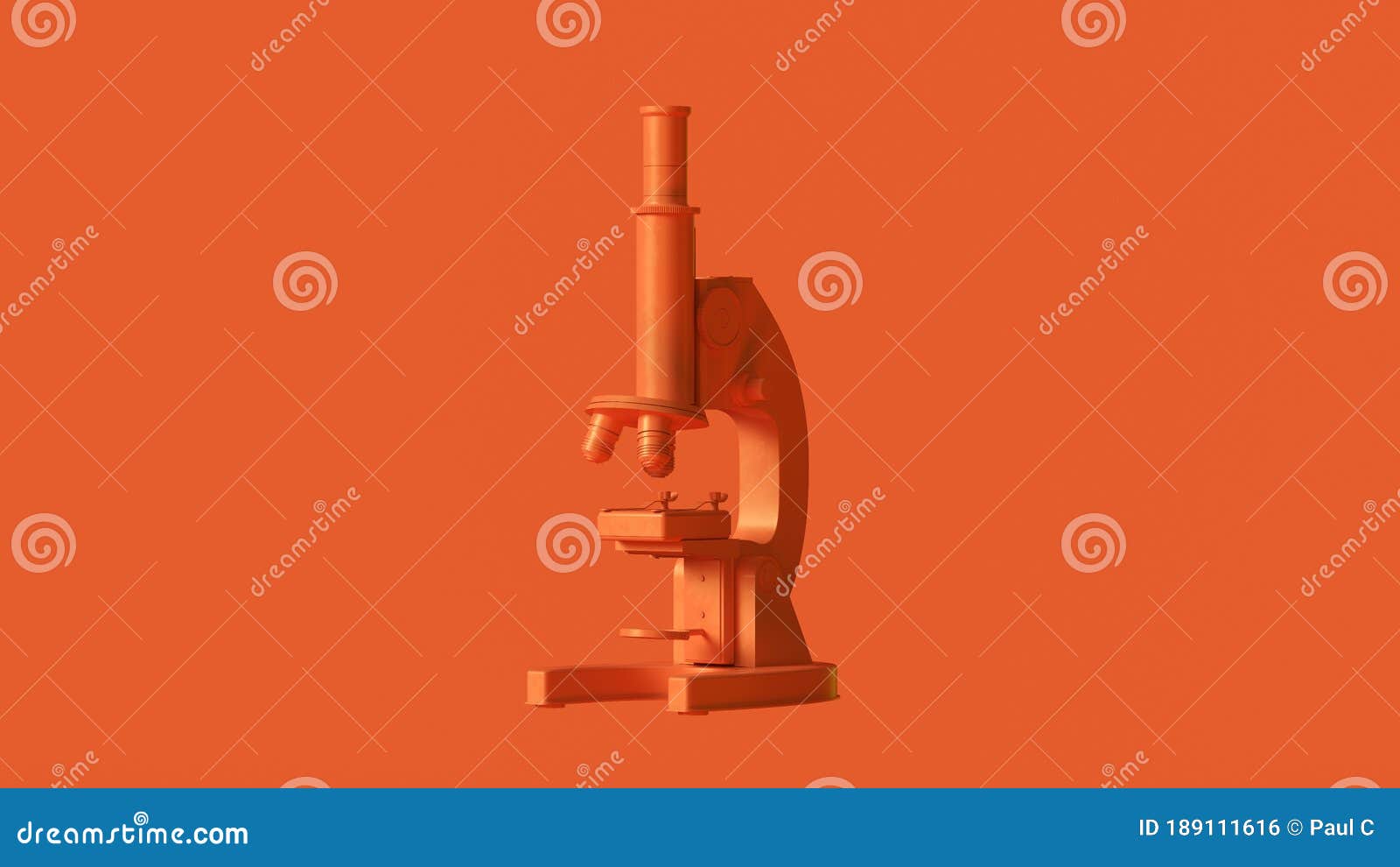 Orange Traditional Microscope Stock Illustration - Illustration of ...
