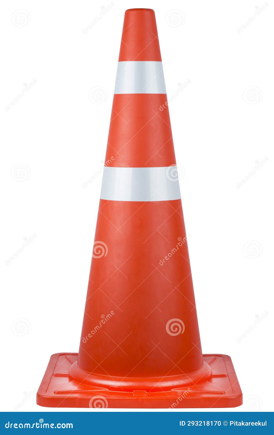 Orange Traffic Cone with Isolated White Background Clipping Path Stock ...