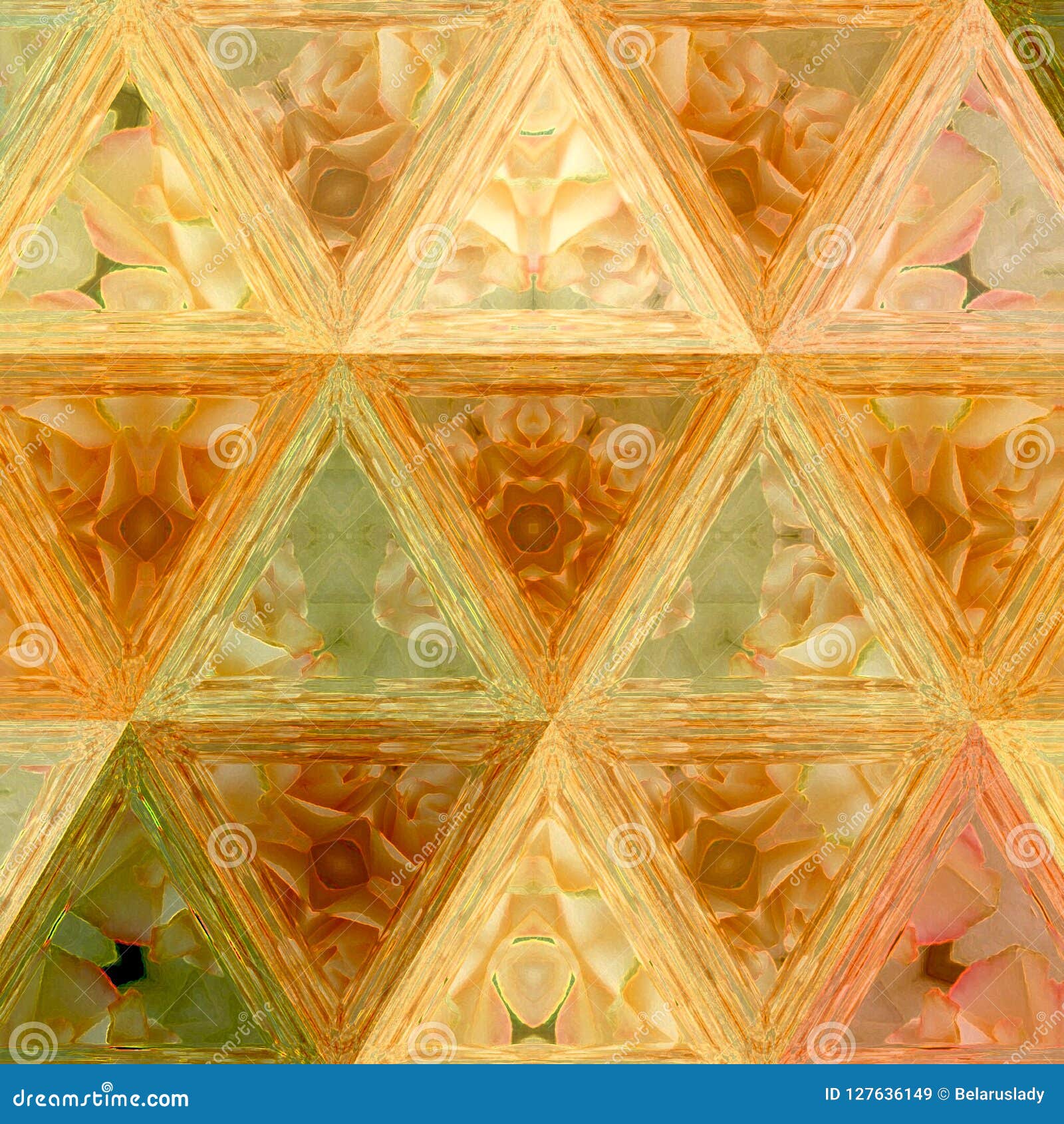 Orange Transparent Triangles Pattern with Stained Glass Effect Stock ...