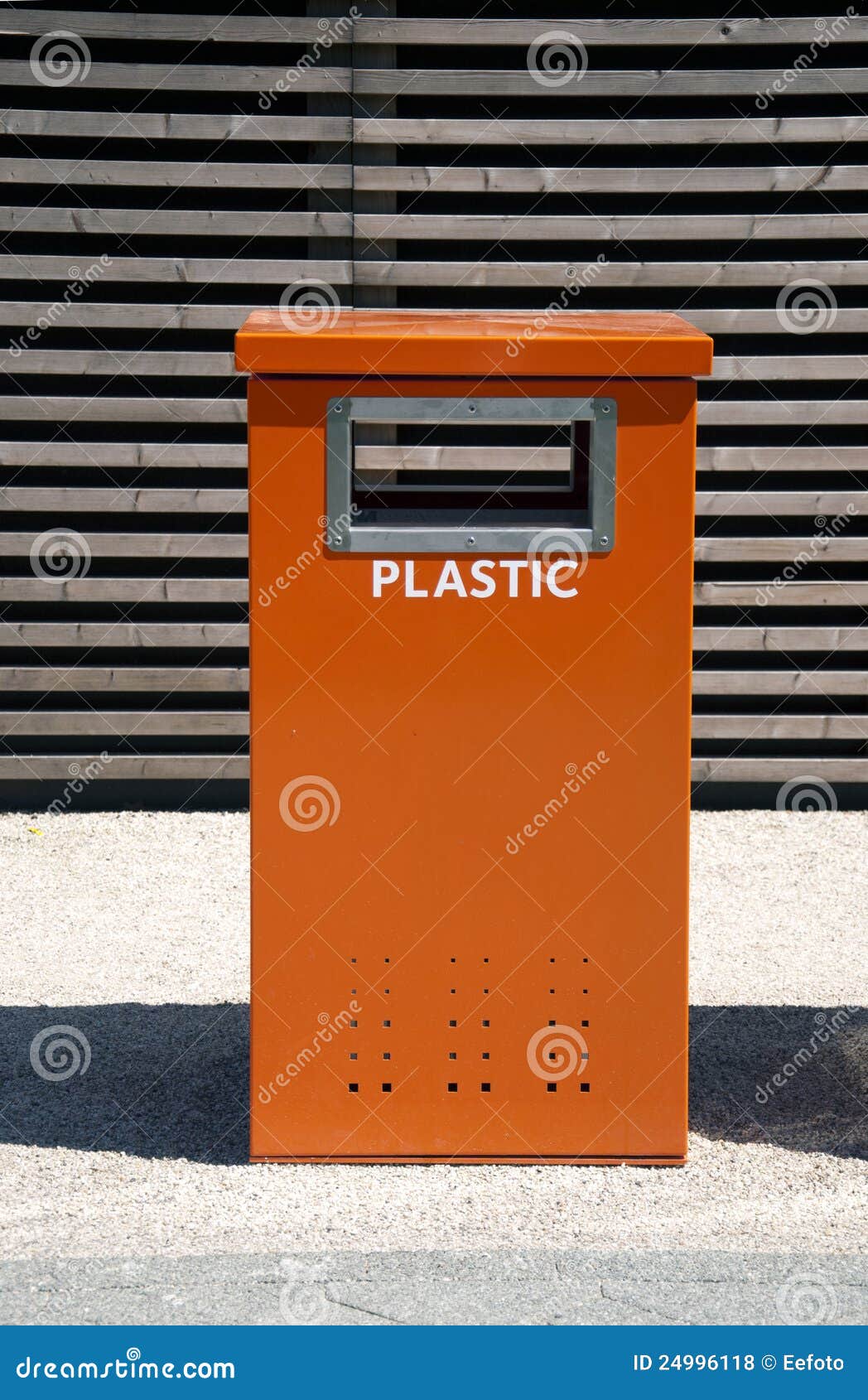 Orange trash can stock photo. Image of trash, park, plastic - 24996118