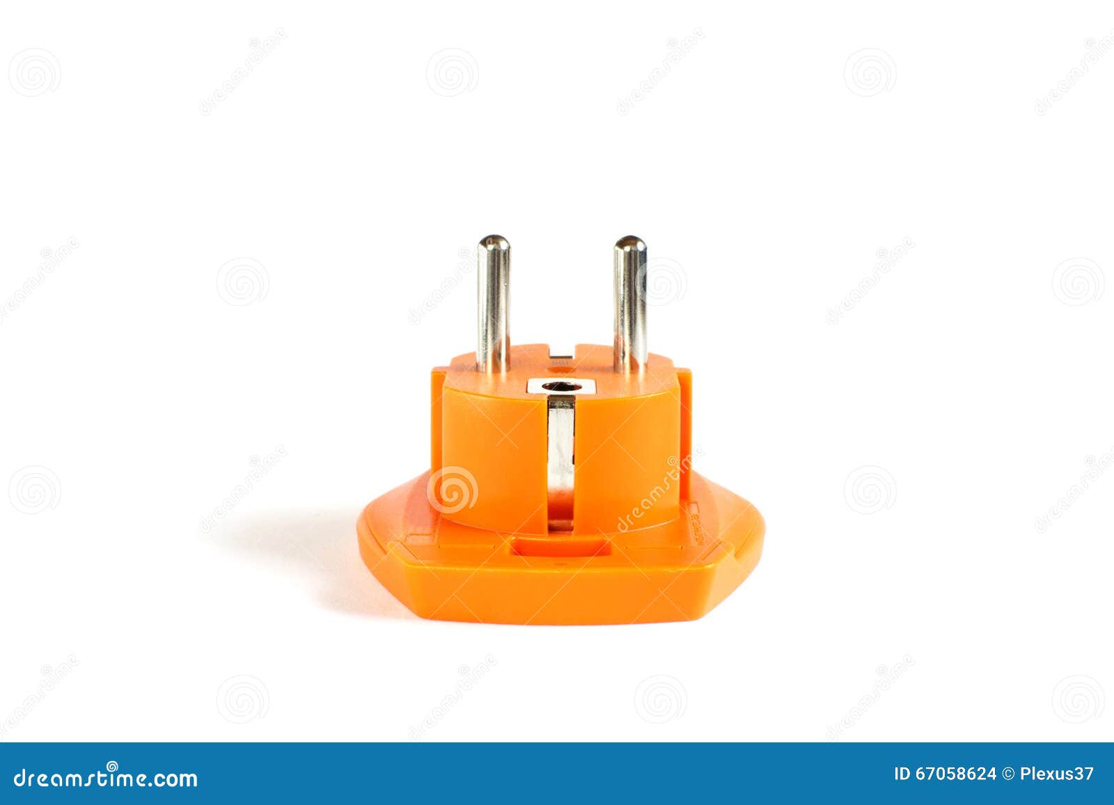 Orange Travel Plug Multi Adapter Stock Photo - Image of socket, power ...
